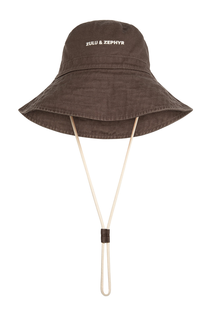 ZZ Logo Bucket Hat - Cocoa – Zulu & Zephyr